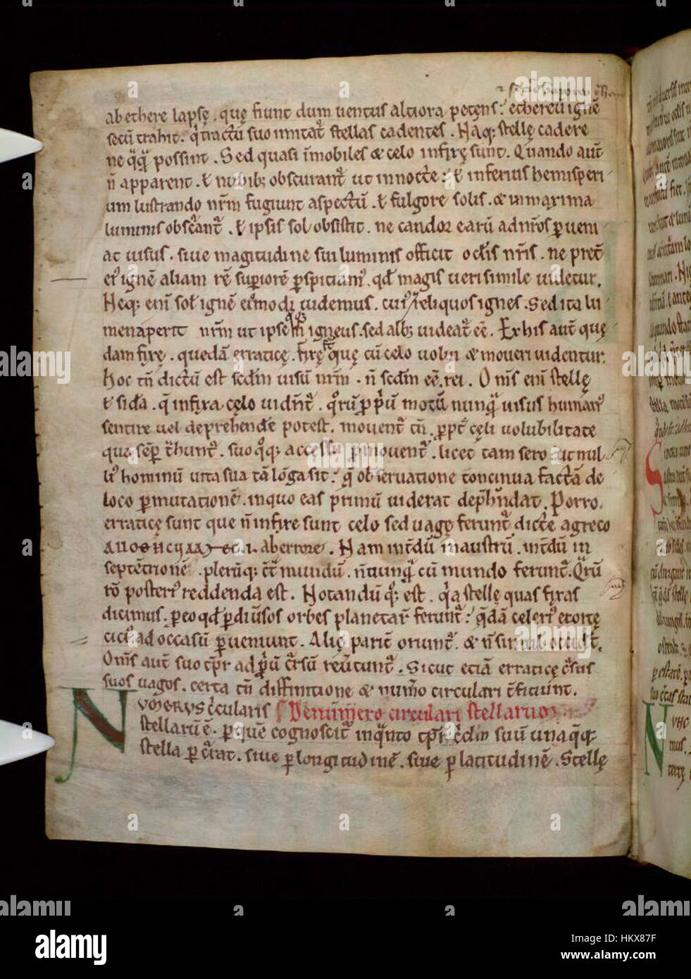 The manuscript page 'Opusculum de ratione spere 7v,' held in the ...