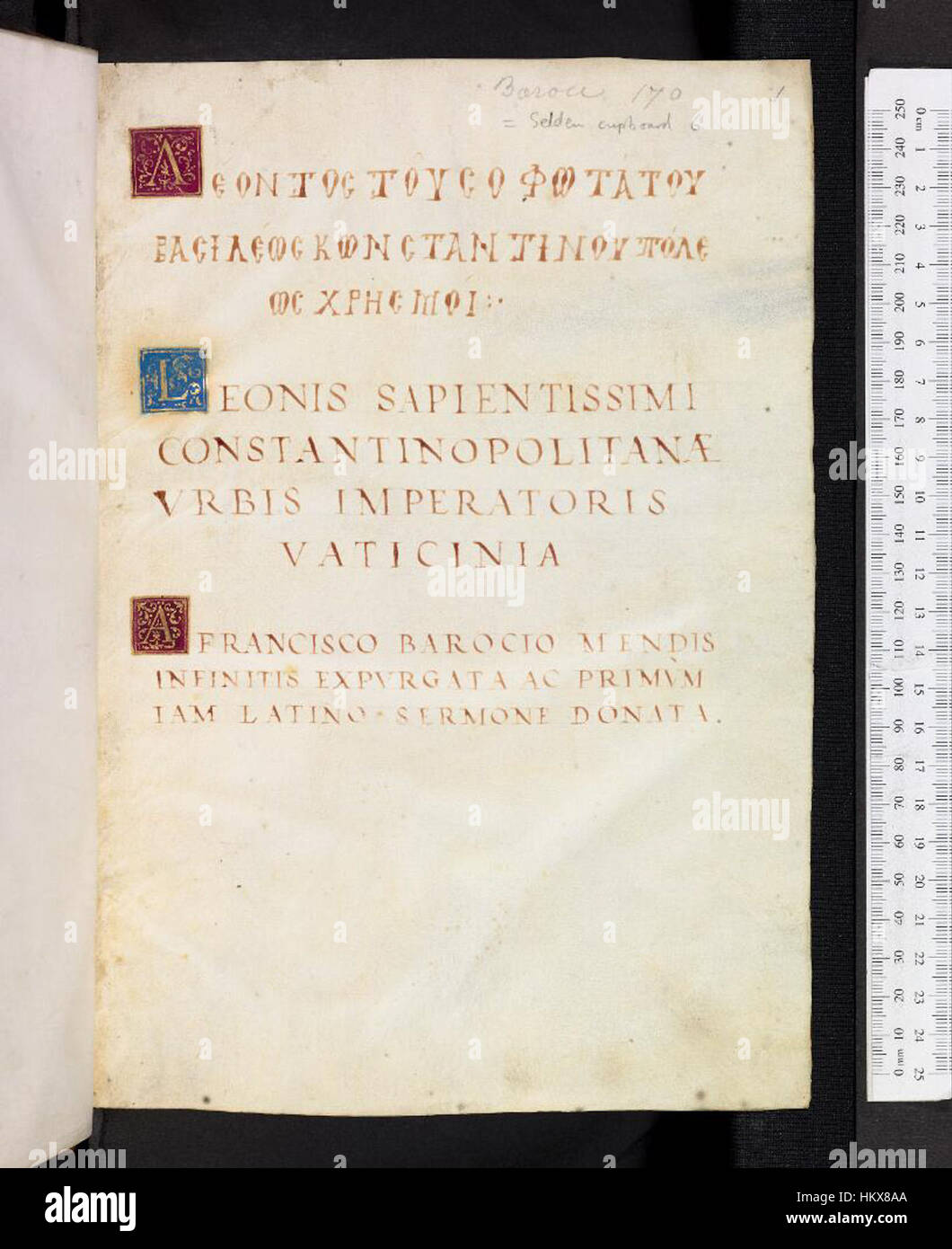 An image of 'Oracula 1r,' an ancient manuscript housed in the Bodleian ...