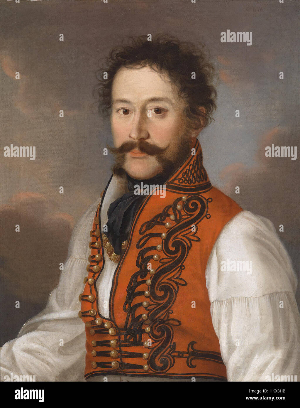 A portrait from the 19th century, depicting a gentleman, showcasing the ...