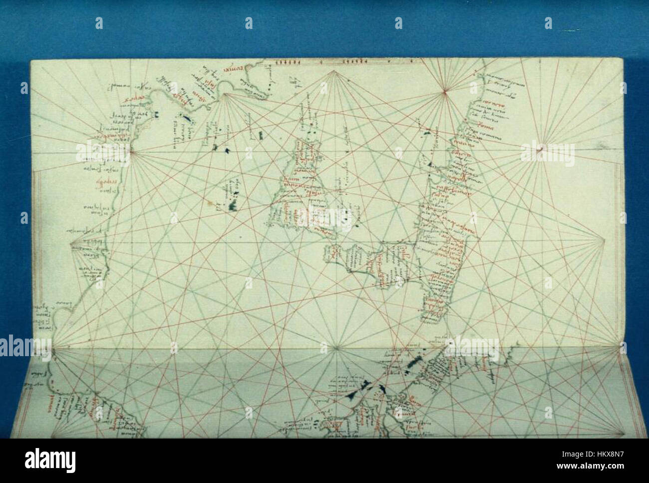 This map, the Portolan Codex from the Bodleian Libraries, displays the ...