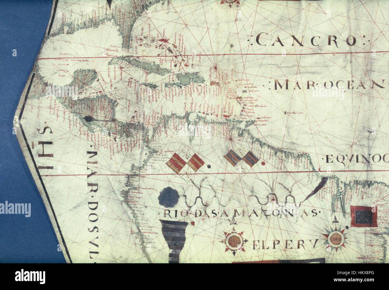 The Portuguese portolan map of the Atlantic, housed at the Bodleian ...
