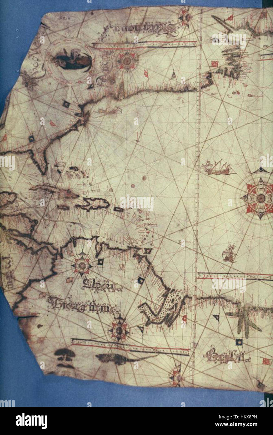 The Portuguese portolan map of the Atlantic, housed at the Bodleian ...