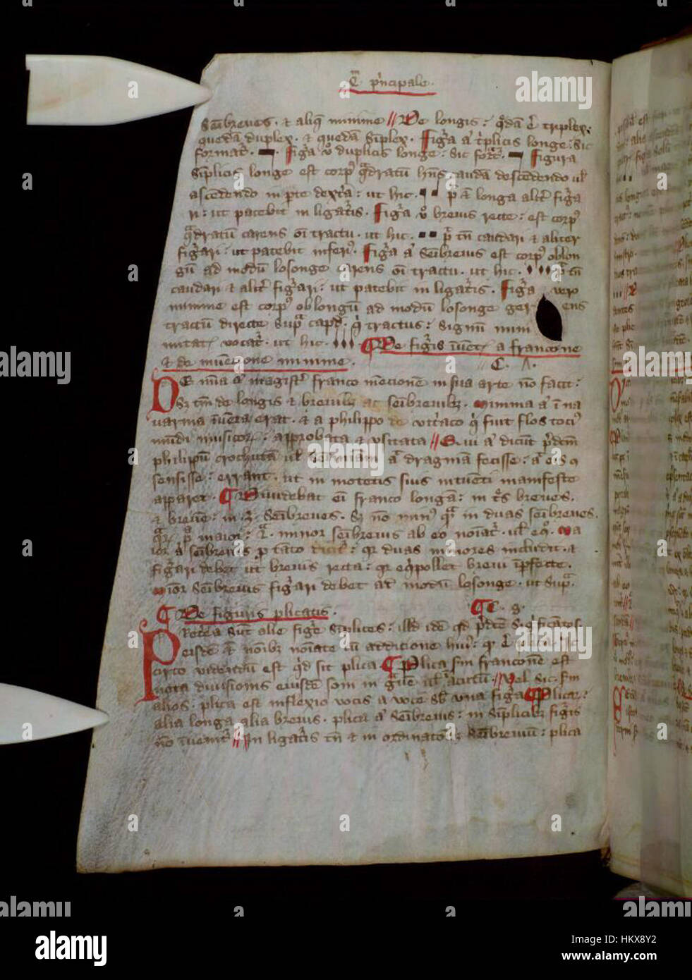 An illustration from the Quattuor Principalia Musicae, a medieval ...