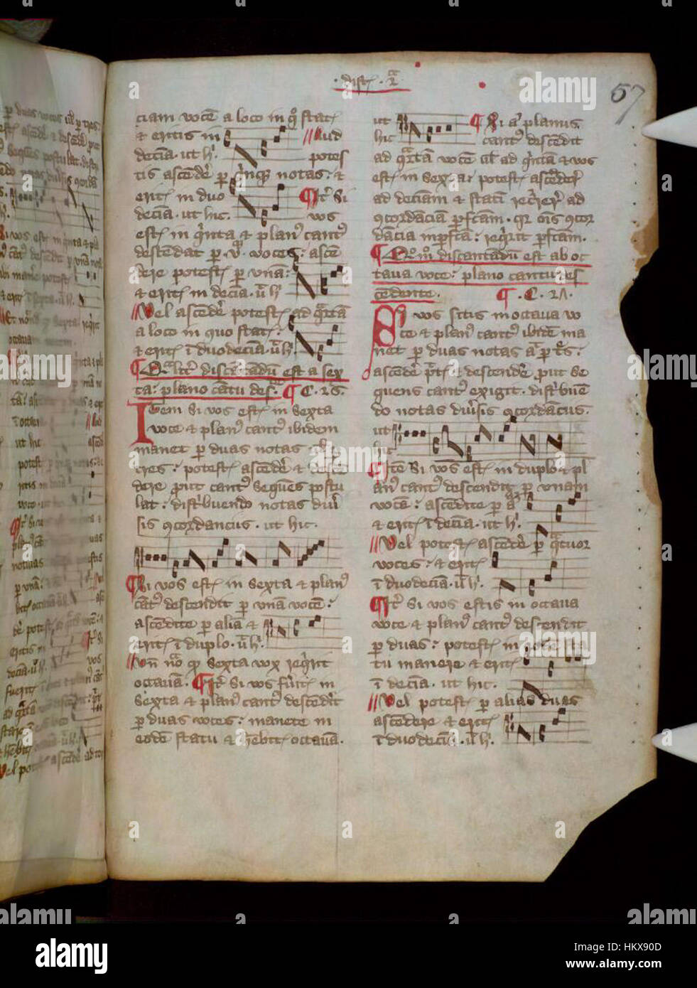 This manuscript page from 'Quattuor Principalia Musicae' features ...