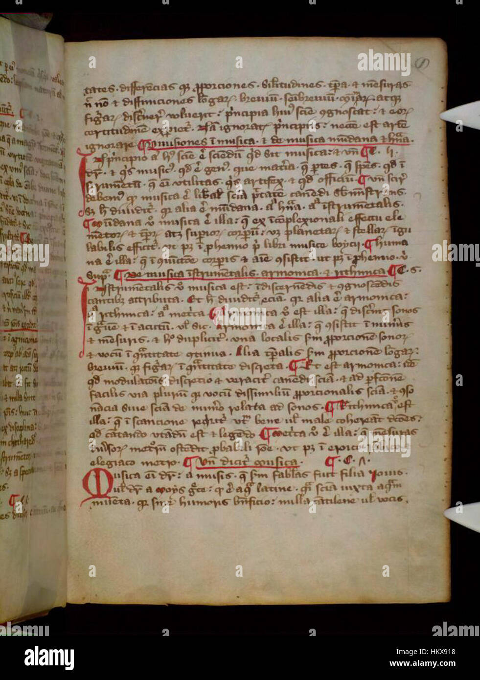 The 'Quattuor principalia musicae' manuscript, housed in the Bodleian ...