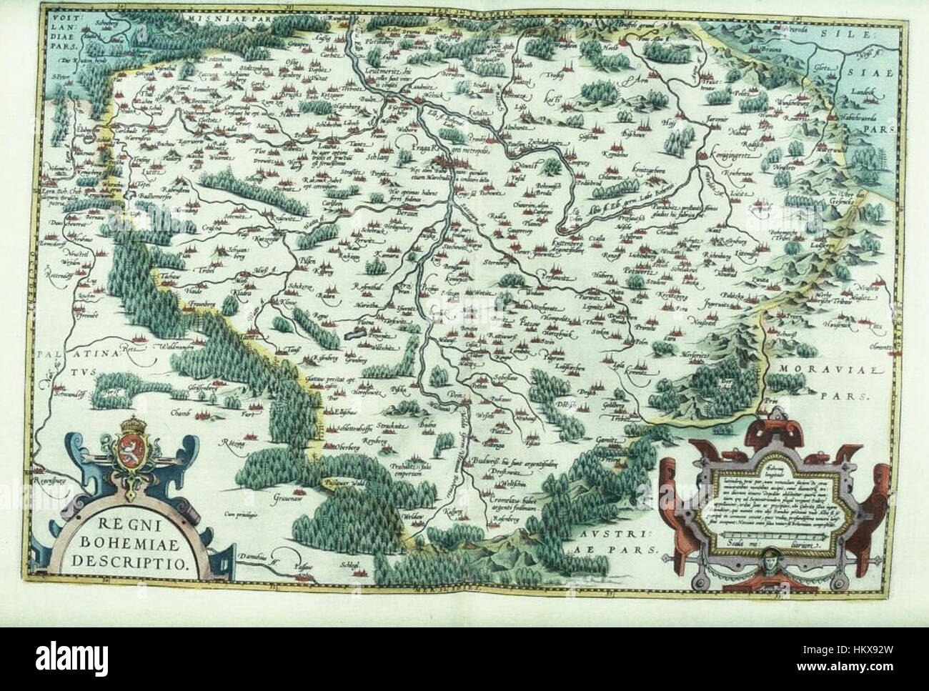 Vintage map of bohemia hi-res stock photography and images - Alamy