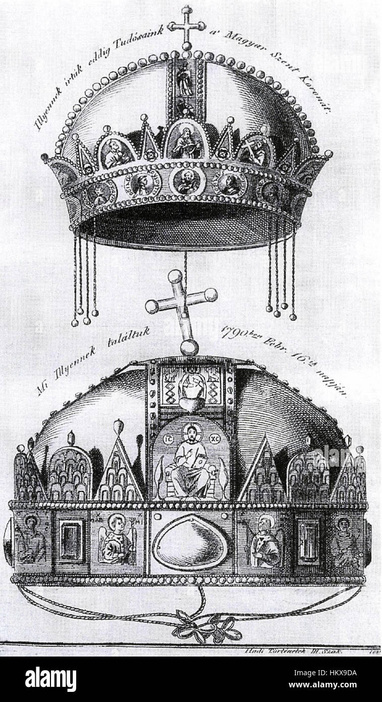 Binder Holy Crown of Hungary 1790 Stock Photo - Alamy