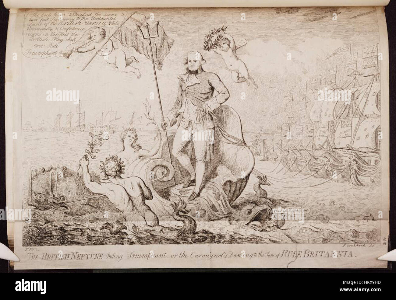 The British painting 'Neptune Riding Triumphant' from the Bodleian ...