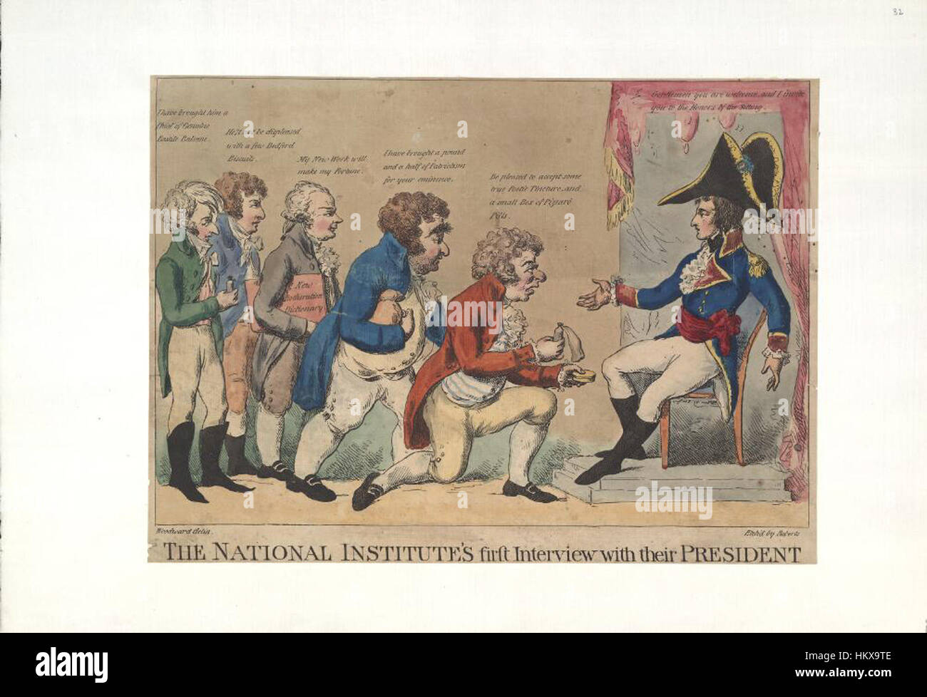 This historical document depicts the first interview conducted by the ...