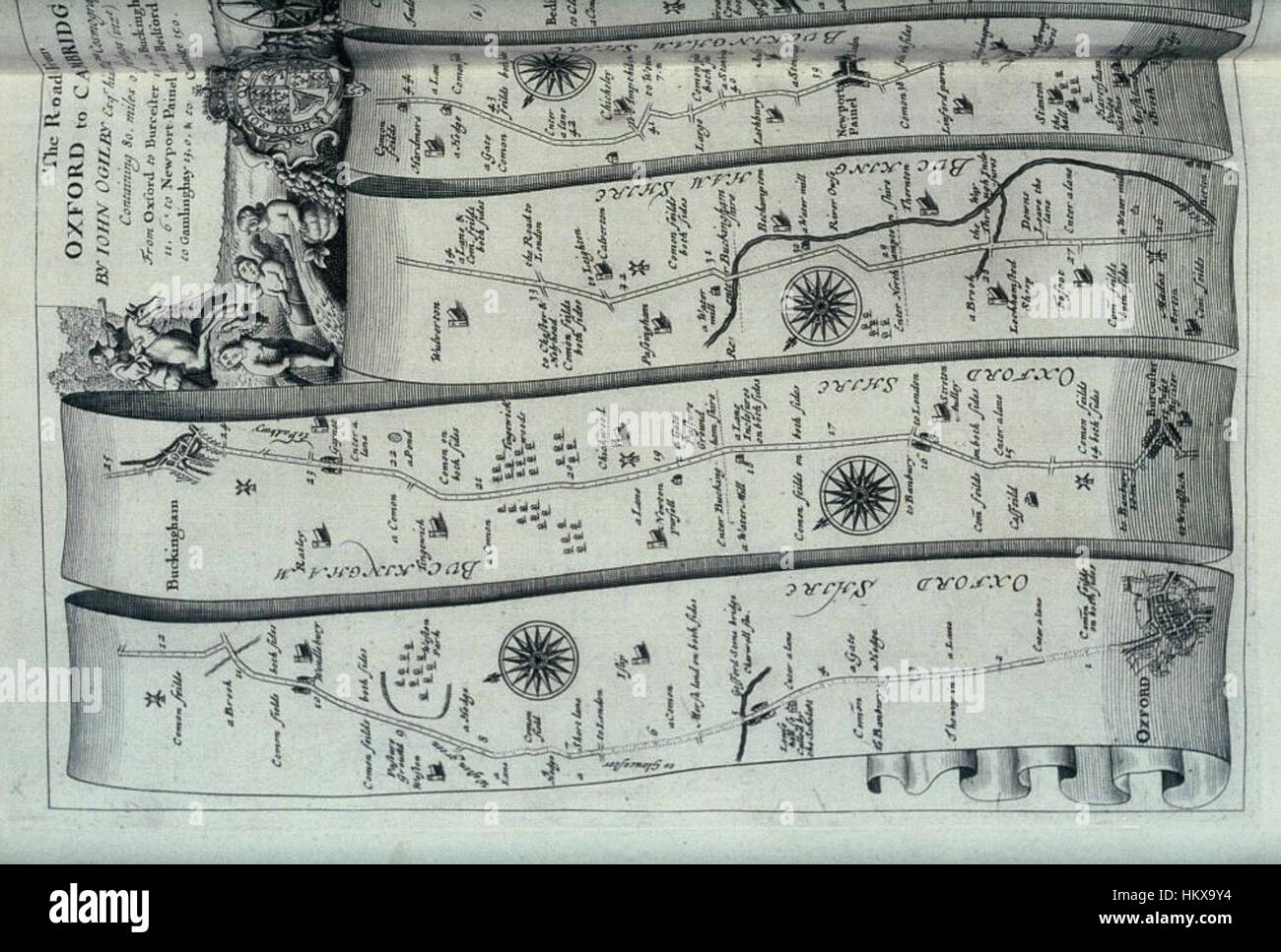This map from the Bodleian Libraries details the historic road ...