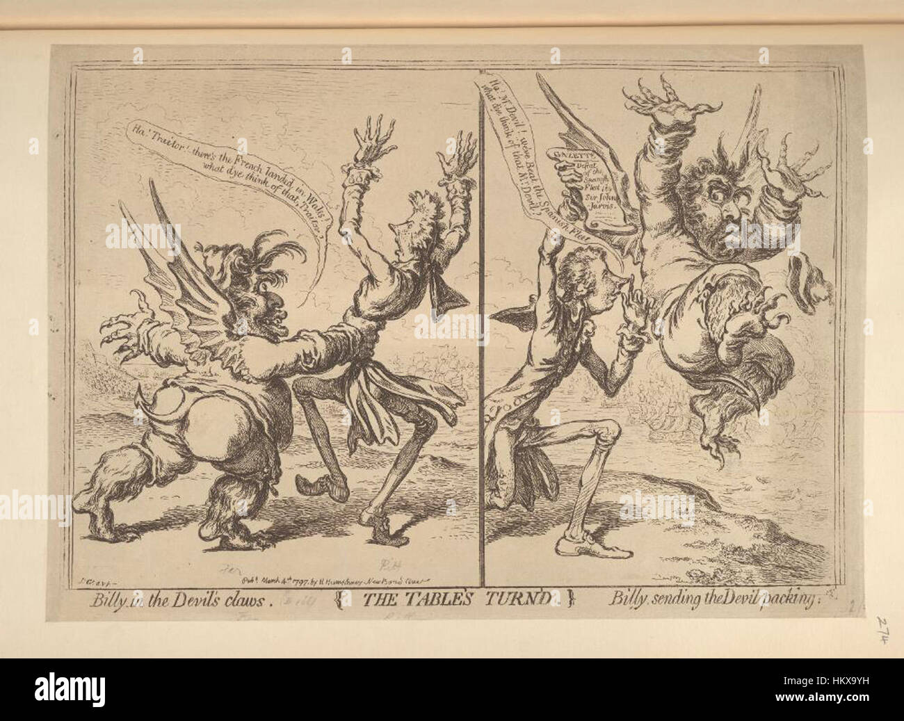 'The Tables Turn’d' is an 18th-century satirical engraving, part of the ...