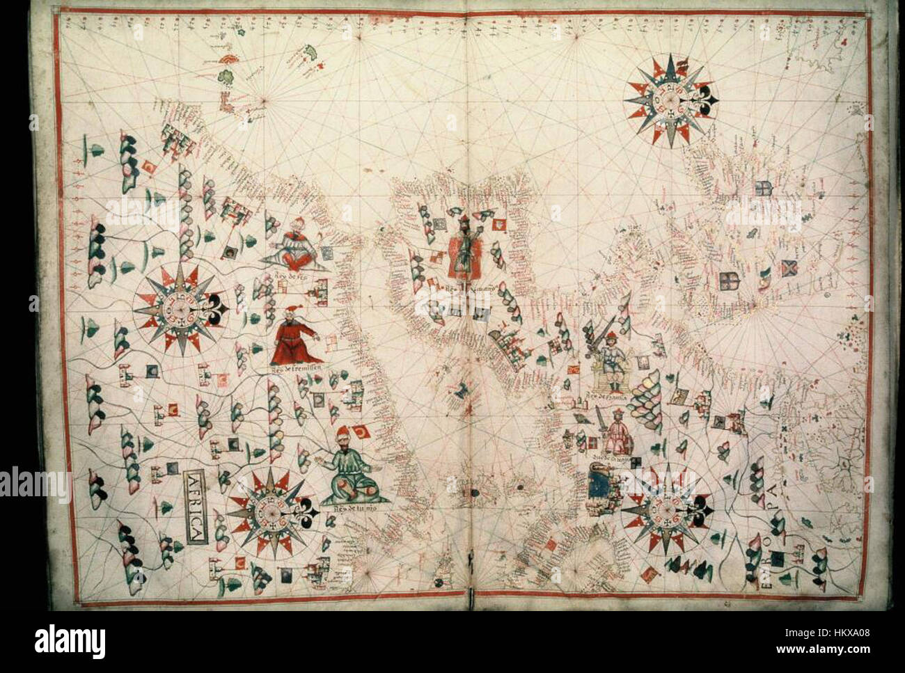 This portolan chart from the Bodleian Libraries represents the western ...