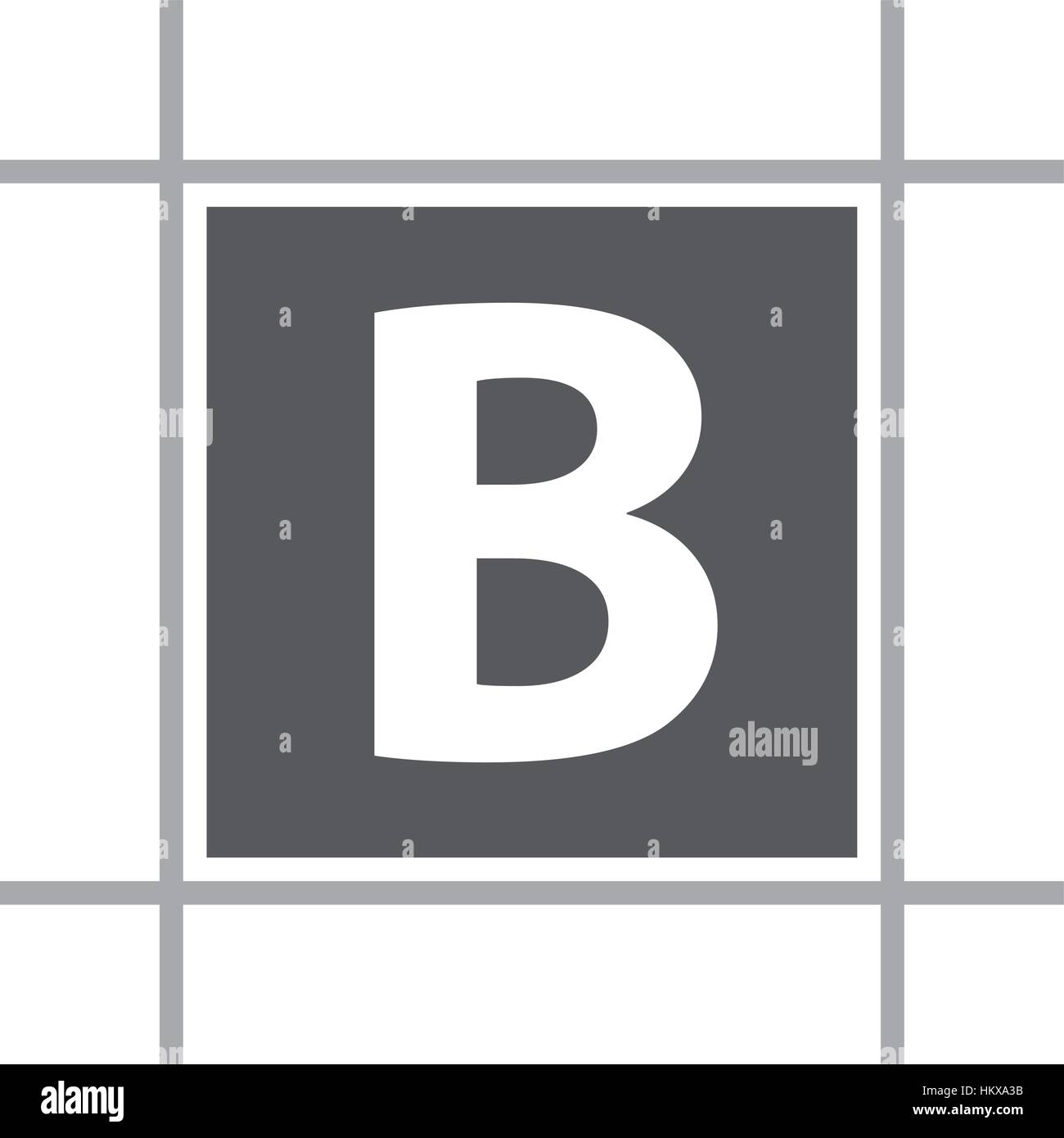Letter B In Box Stock Vector Image & Art - Alamy