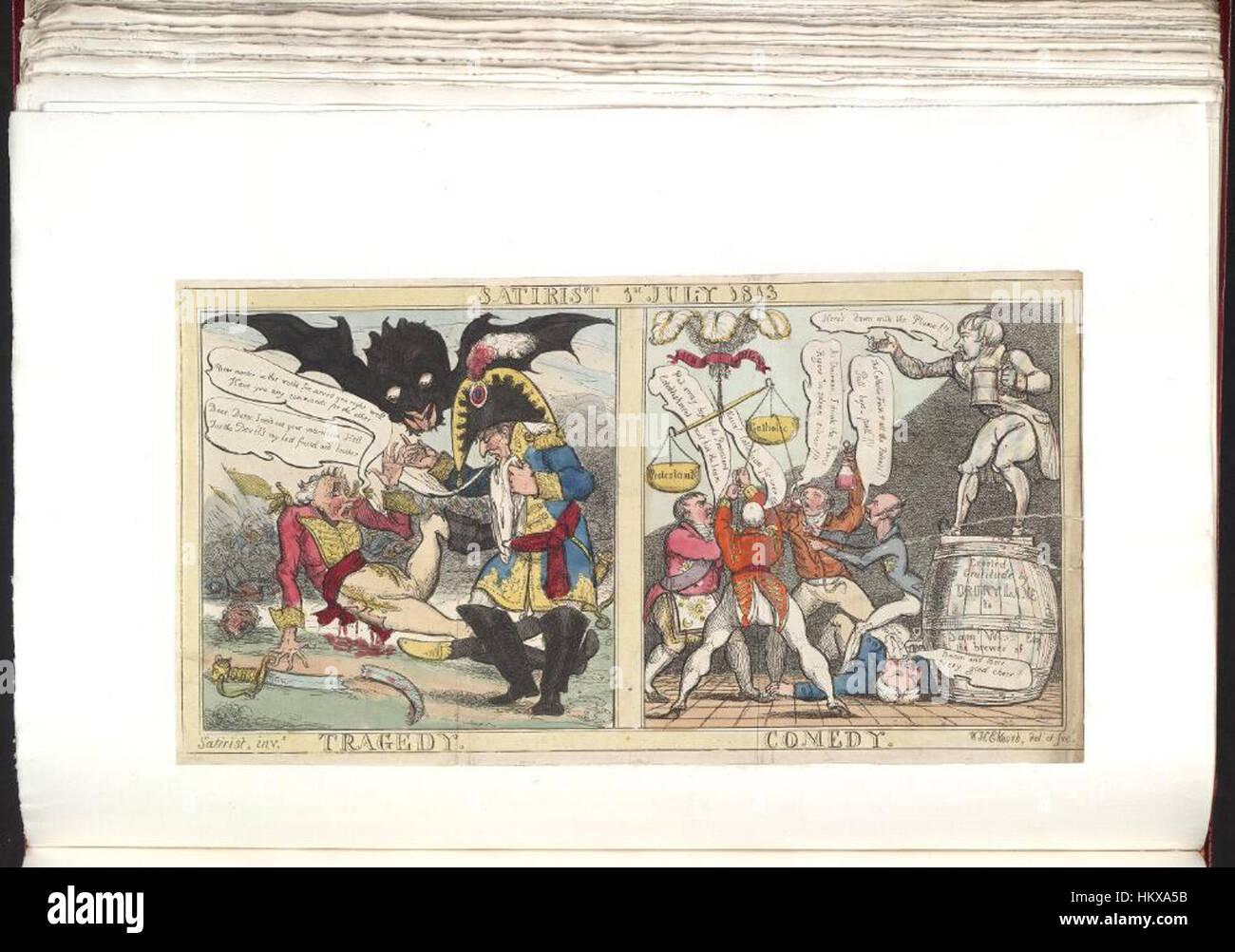 This artwork represents the themes of Tragedy and Comedy, likely ...