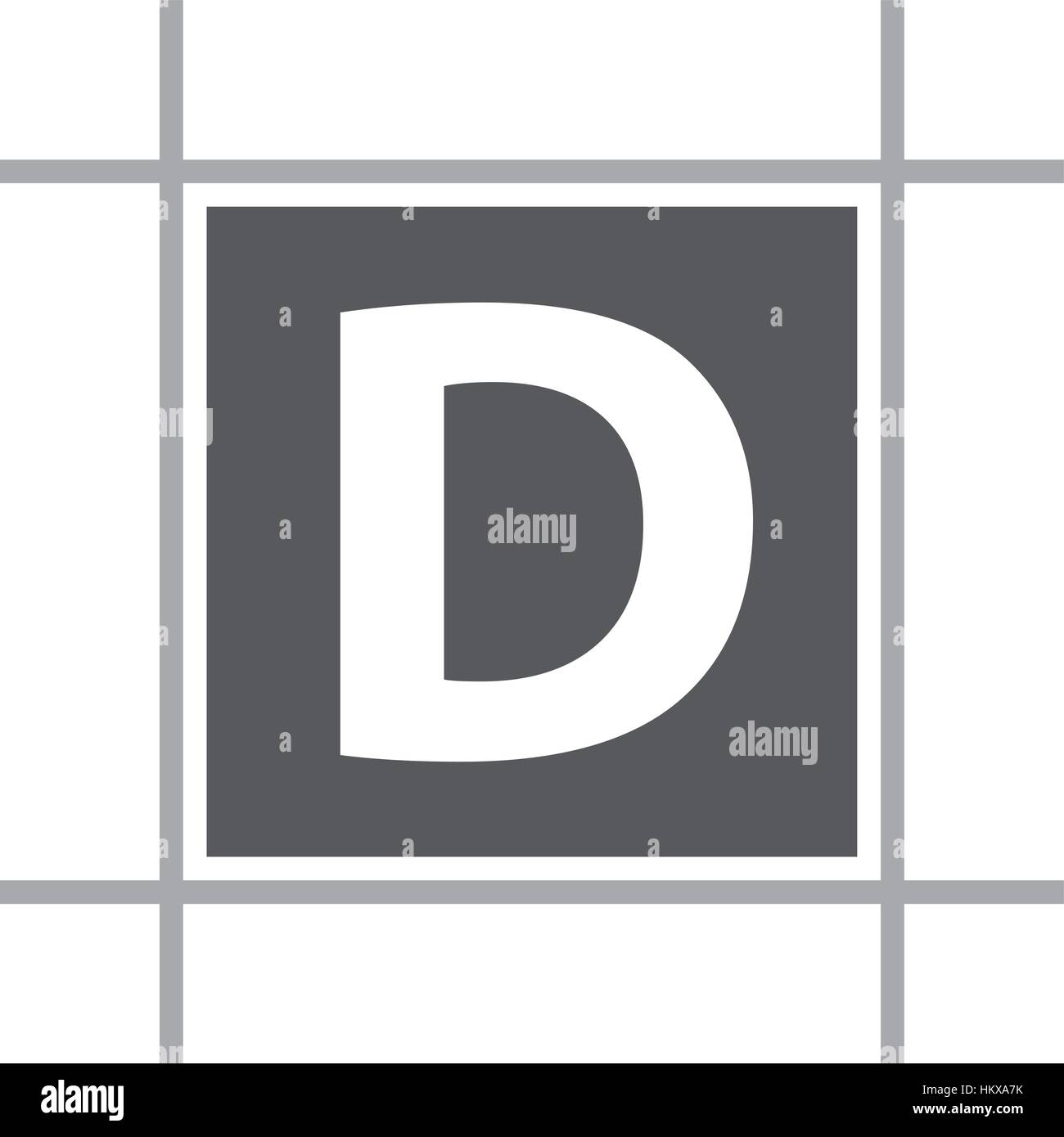 Letter D In Box Stock Vector Image & Art - Alamy