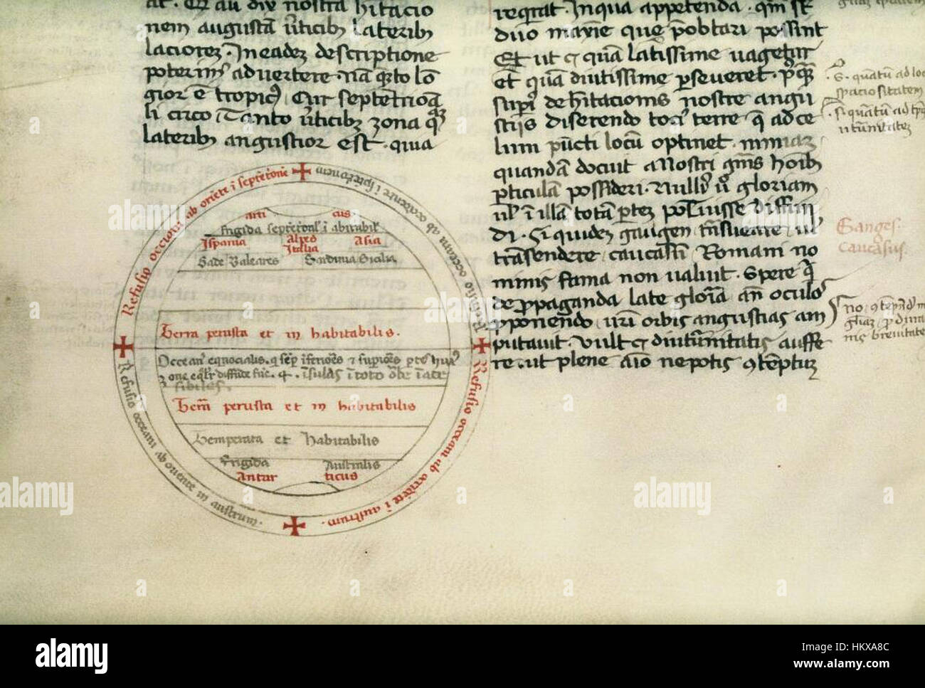 Bodleian Libraries, Zonal hemispheric map Stock Photo - Alamy