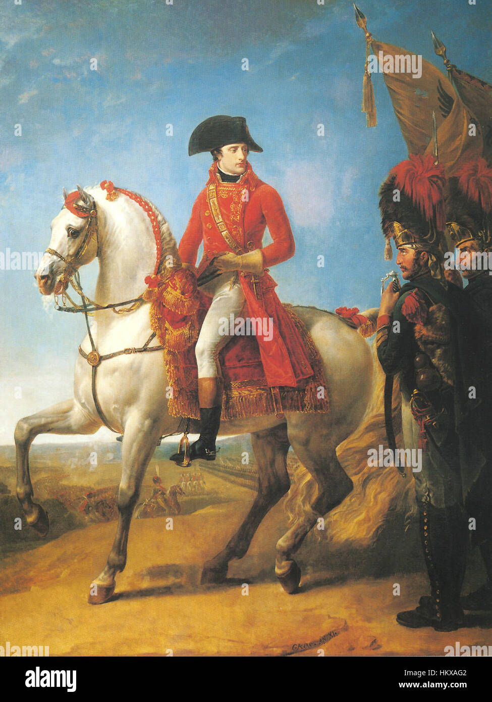 The portrait 'Bonaparte' by artist Antoine-Jean Gros from 1803 depicts ...