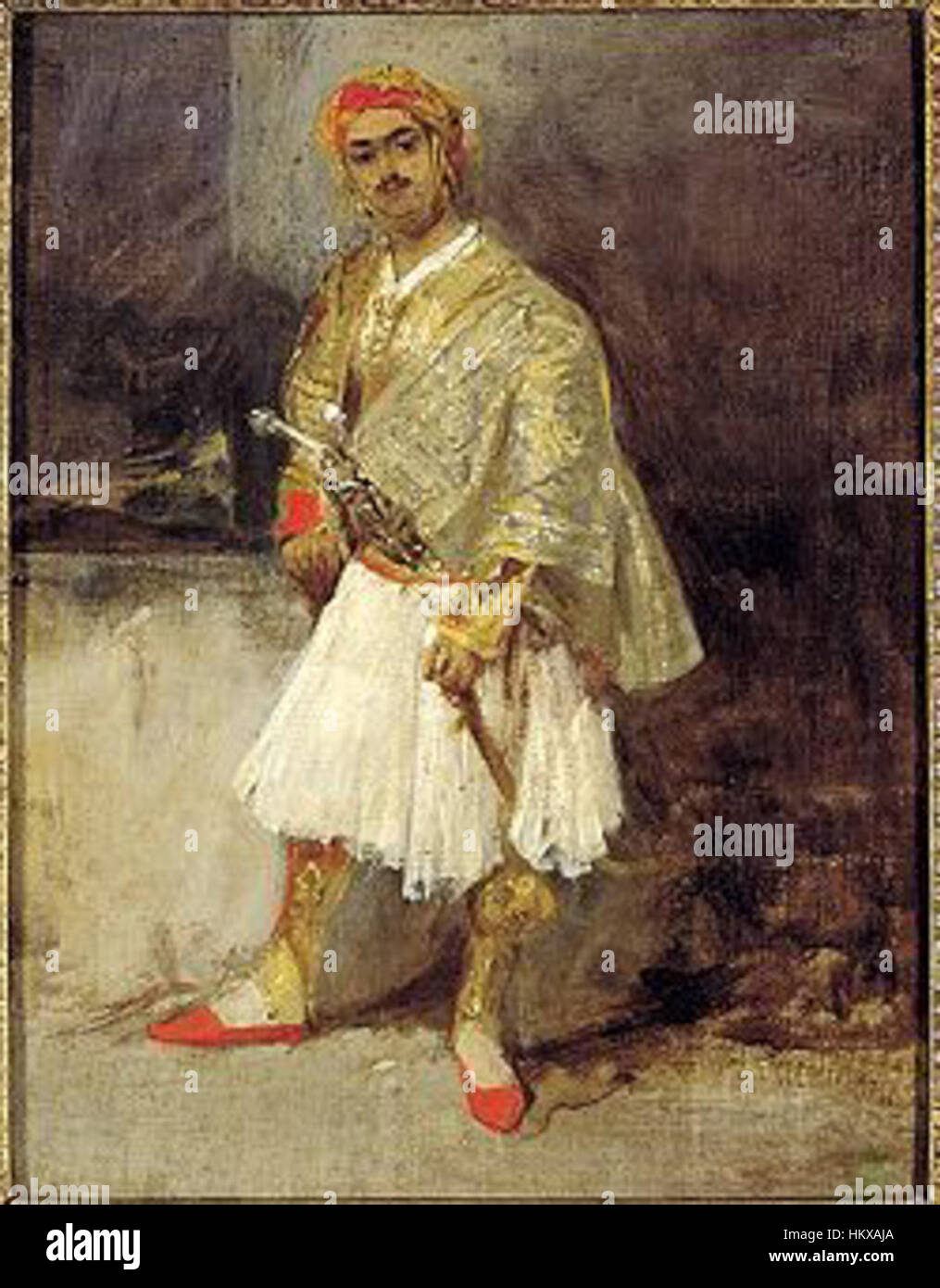 Bonington's ‘Armatolos’ depicts Greek warriors in traditional attire ...