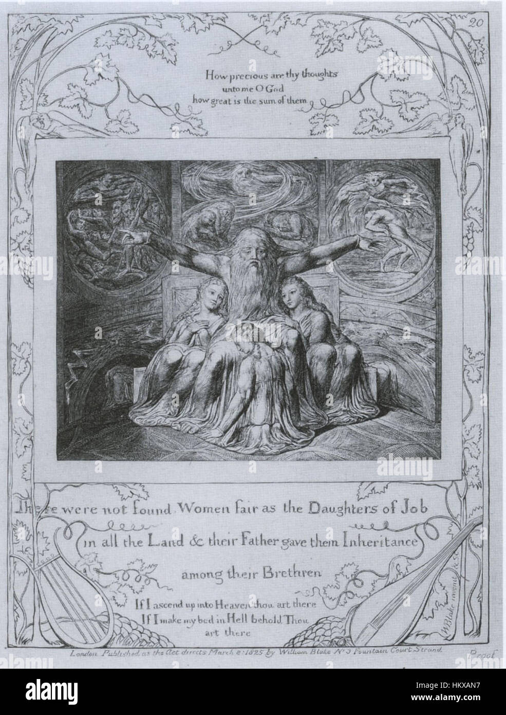 This plate from the Book of Job series illustrates a key moment from ...