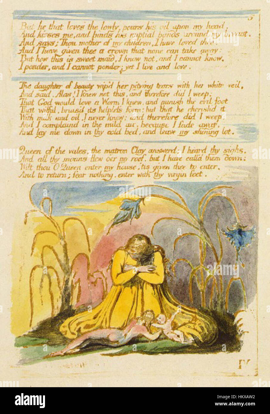 A detailed illustration from 'The Book of Thel,' featuring Plate 07. This artwork, inspired by ...