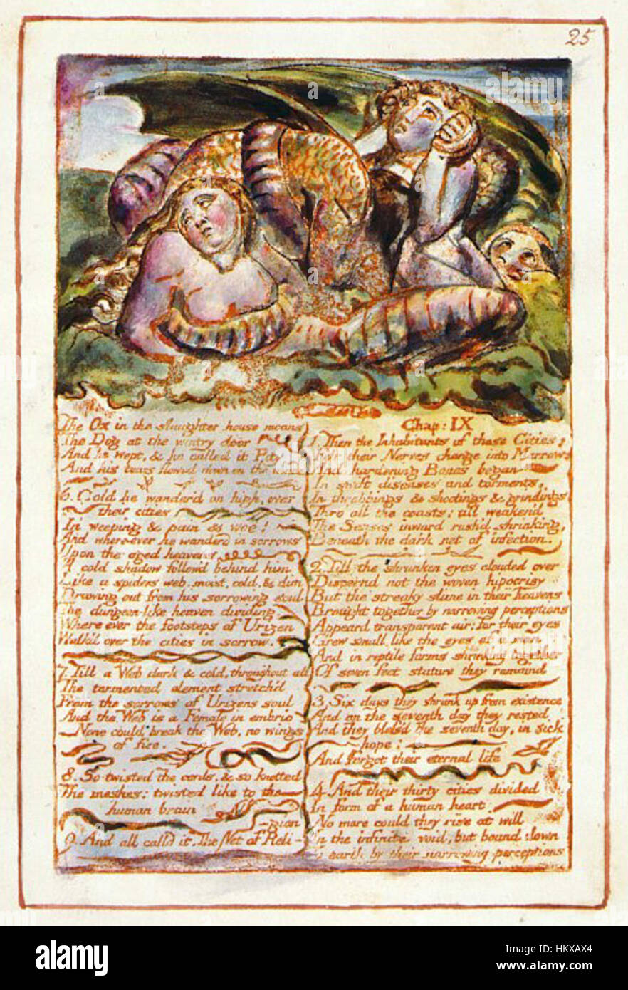 The 'Book of Urizen' by William Blake, particularly plate 25 ...