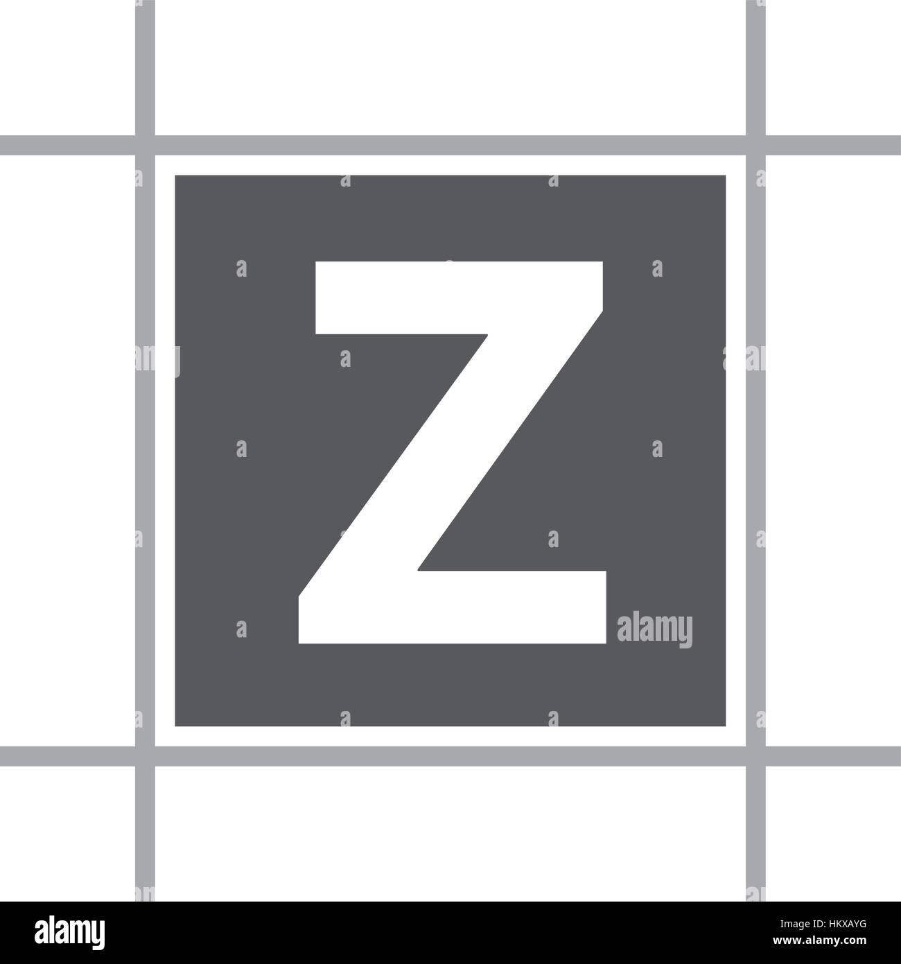 Letter Z In Box Stock Vector Image & Art - Alamy
