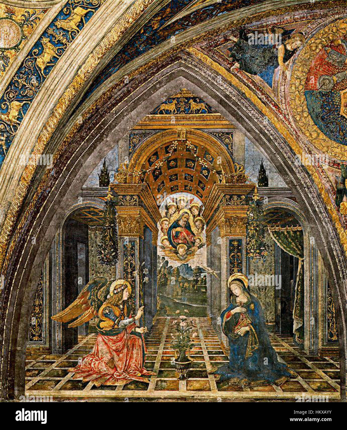 This artwork titled *Borgia Apartment 005* depicts a historical scene ...