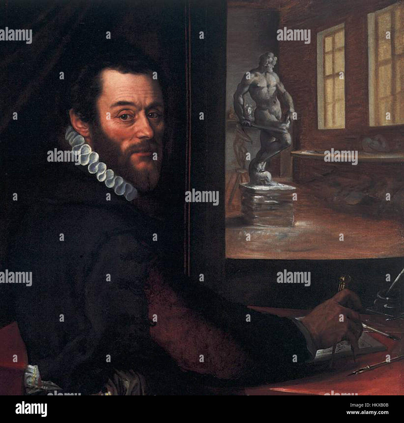 This 16th-century painting, attributed to unknown artists, depicts ...