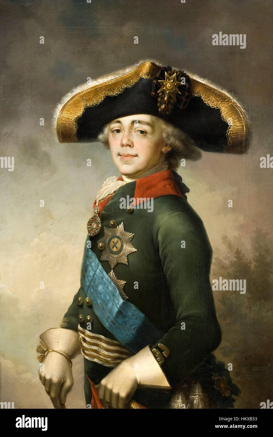 This portrait of Emperor Pavel I by artist Borovikovsky showcases the ...