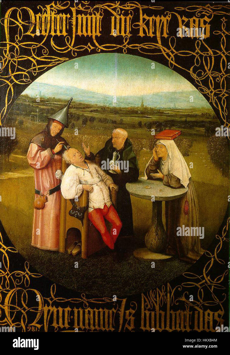 'Cure of Folly' is a notable painting by Hieronymus Bosch, depicting a ...