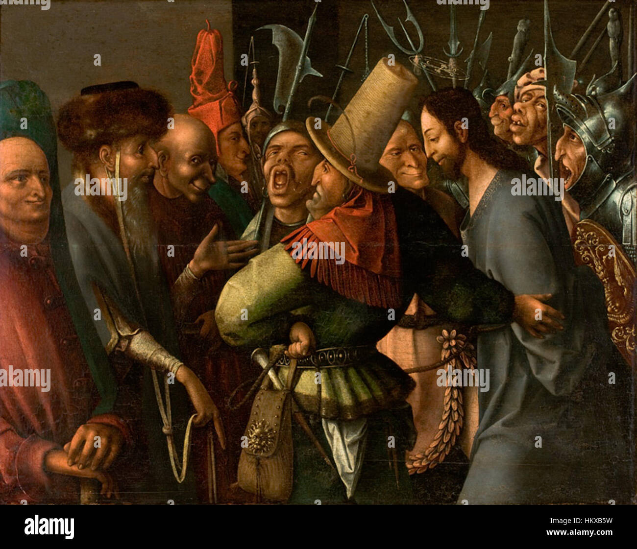 A follower of Hieronymus Bosch's work, depicting the biblical scene of ...