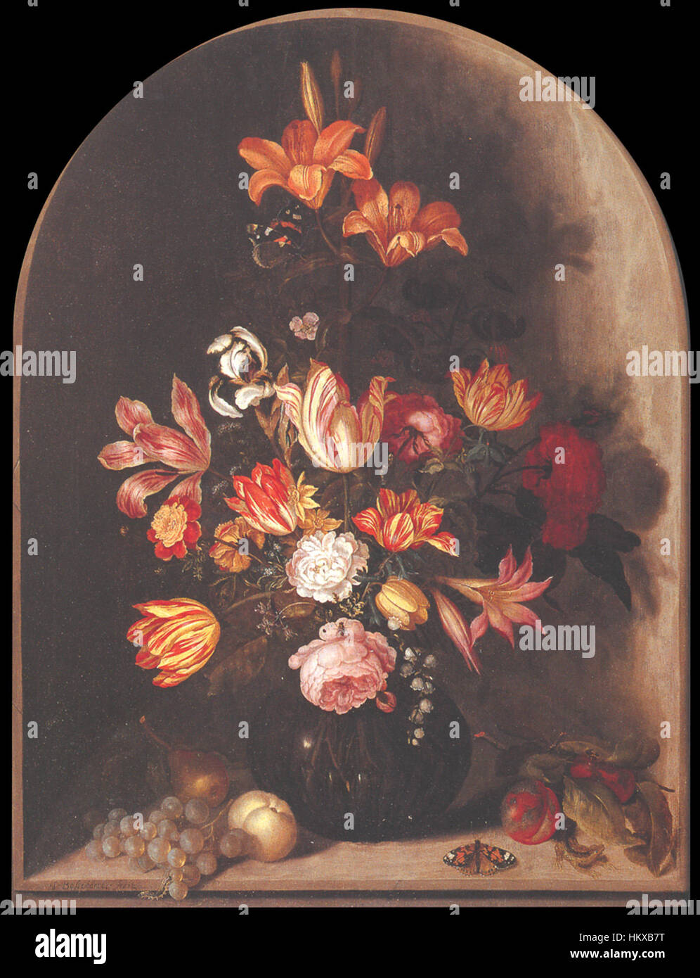 The painting attributed to Johannes Bosschaert reflects his signature ...