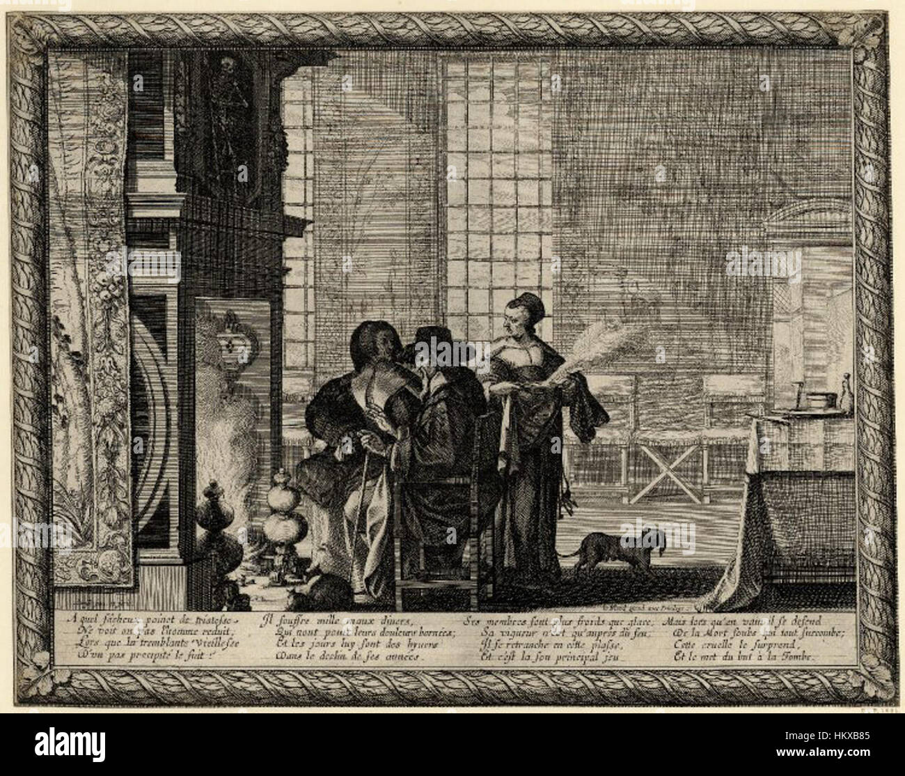 'Old Age' by Bosse is an etching that explores the theme of aging ...