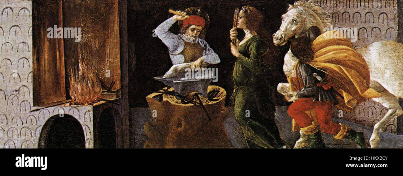 A scene from Sandro Botticelli’s famous ‘Coronation of the Virgin ...