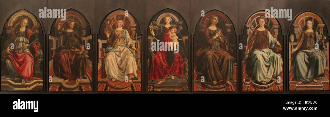 The 'Theological and Cardinal Virtues' by Botticelli and Pollaiolo is a ...