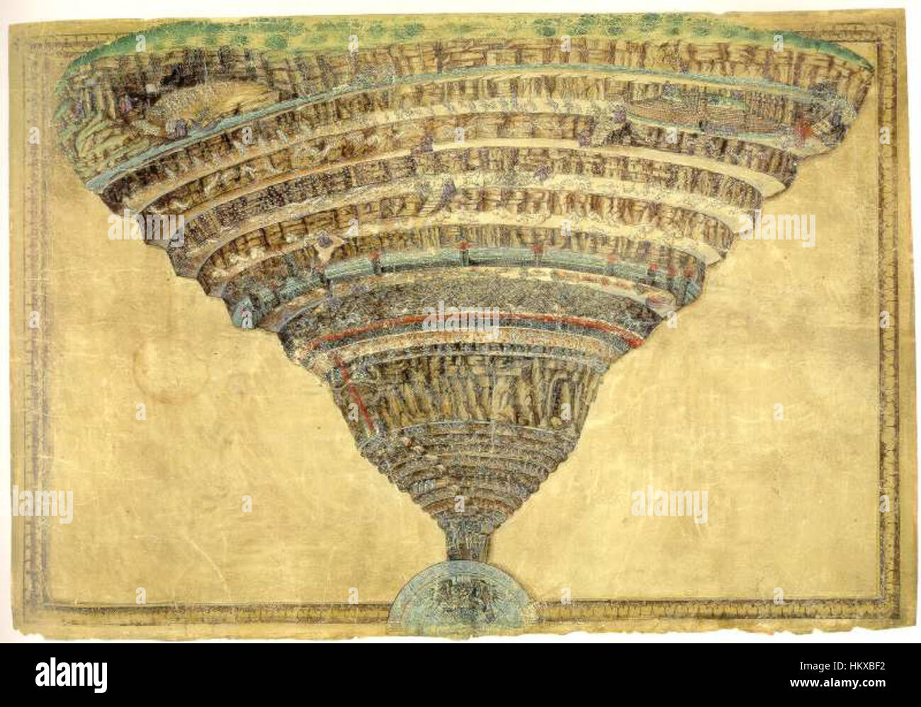 A depiction by Sandro Botticelli from Dante's 'Divine Comedy ...