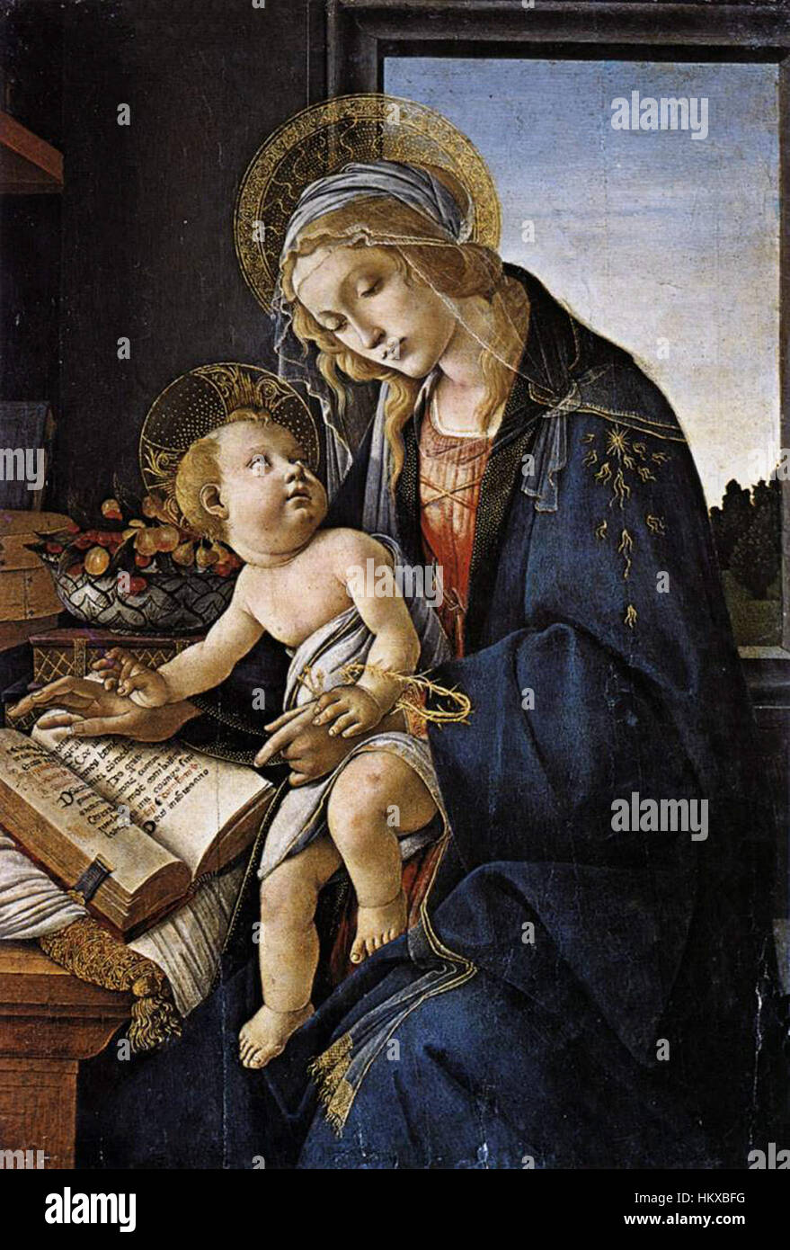 Sandro Botticelli's 'Madonna of the Book' is a religious painting ...