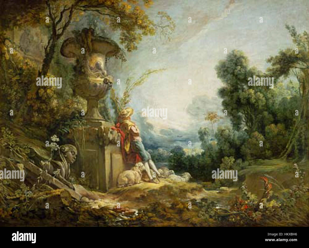 'Pastorale' by FranÃ§ois Boucher is a Rococo painting that depicts a ...