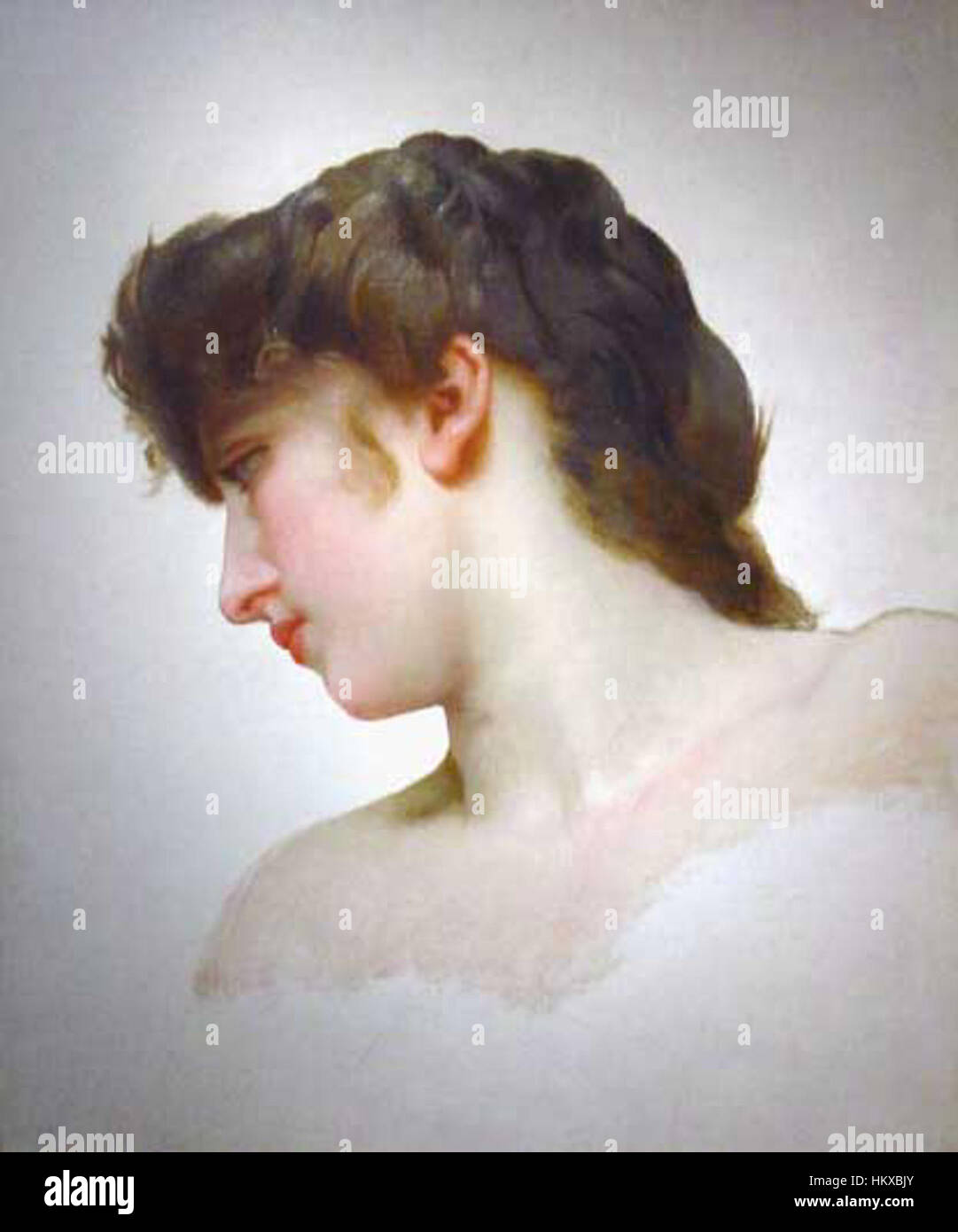 This 1898 study by William-Adolphe Bouguereau, *Etude de tête de Femme ...