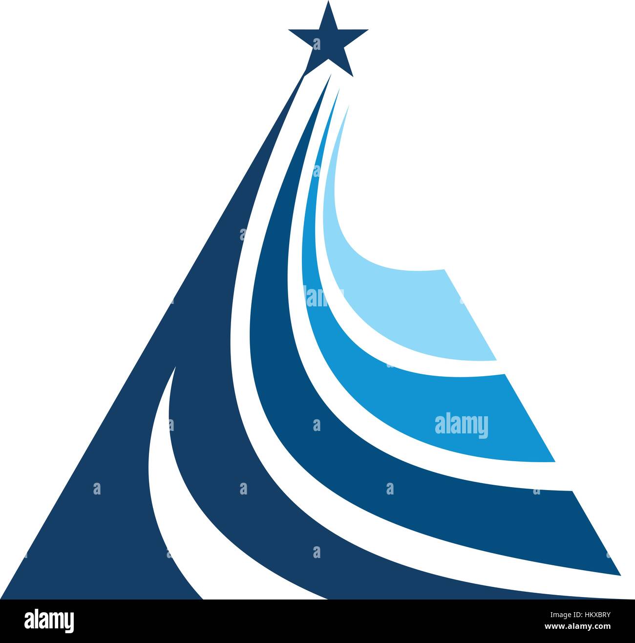 Triangle Swoosh Star Stock Vector Image & Art - Alamy