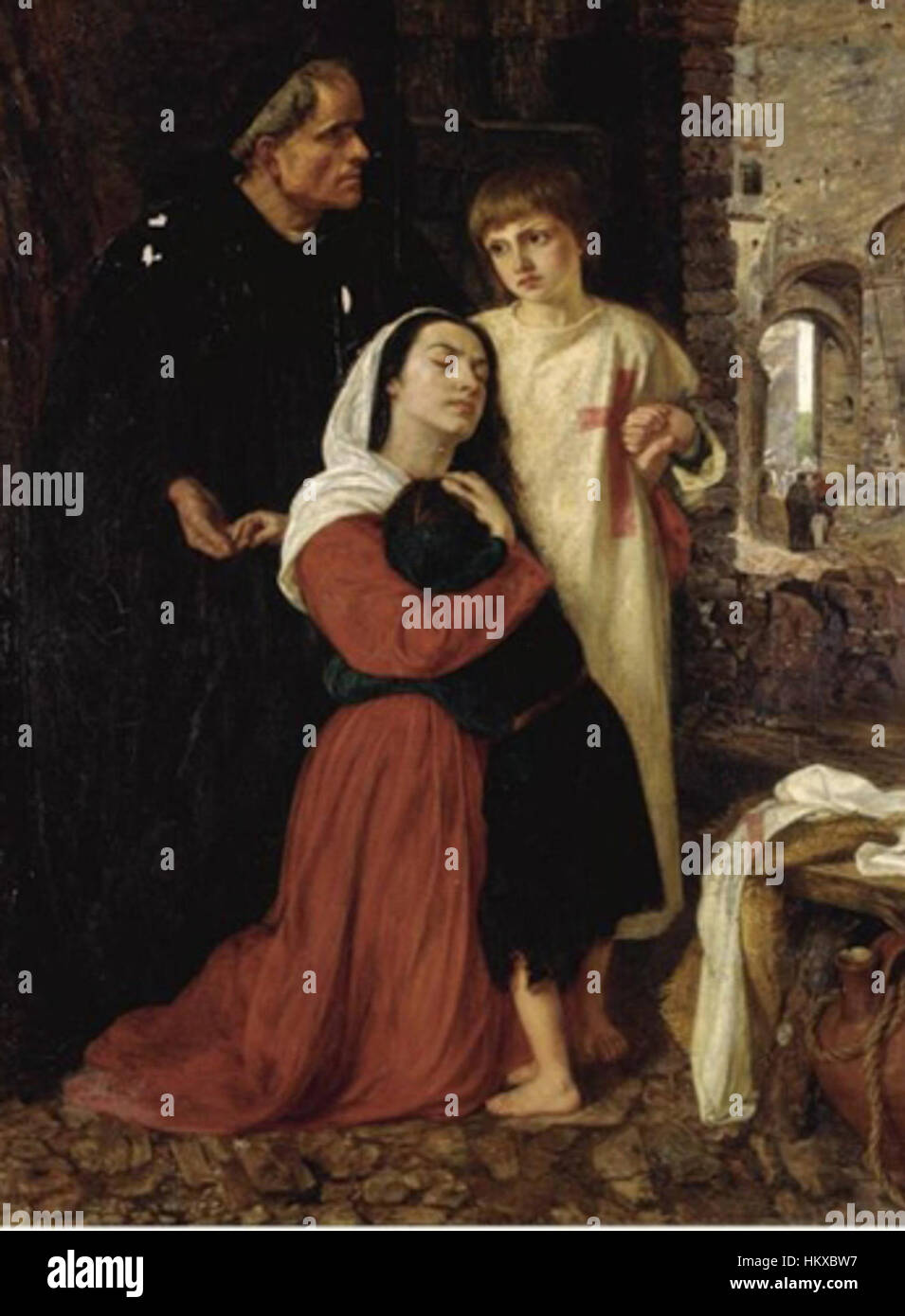 Joanna Boyce's 'The Departure' is an oil painting capturing a poignant ...