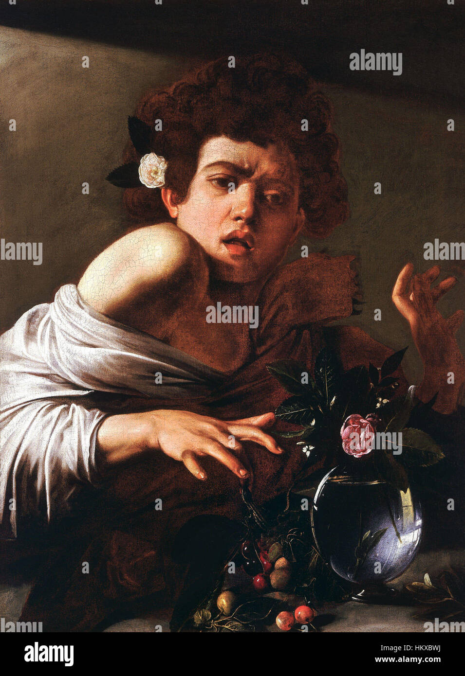 'Boy Bitten by a Lizard' is a dramatic Baroque painting by Caravaggio ...