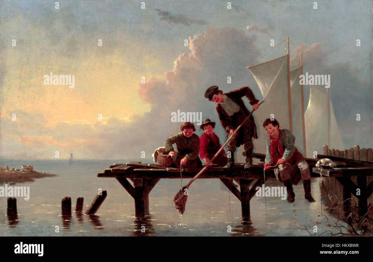 William Tylee Ranney’s 1855 painting 'Boys Crabbing' captures a ...
