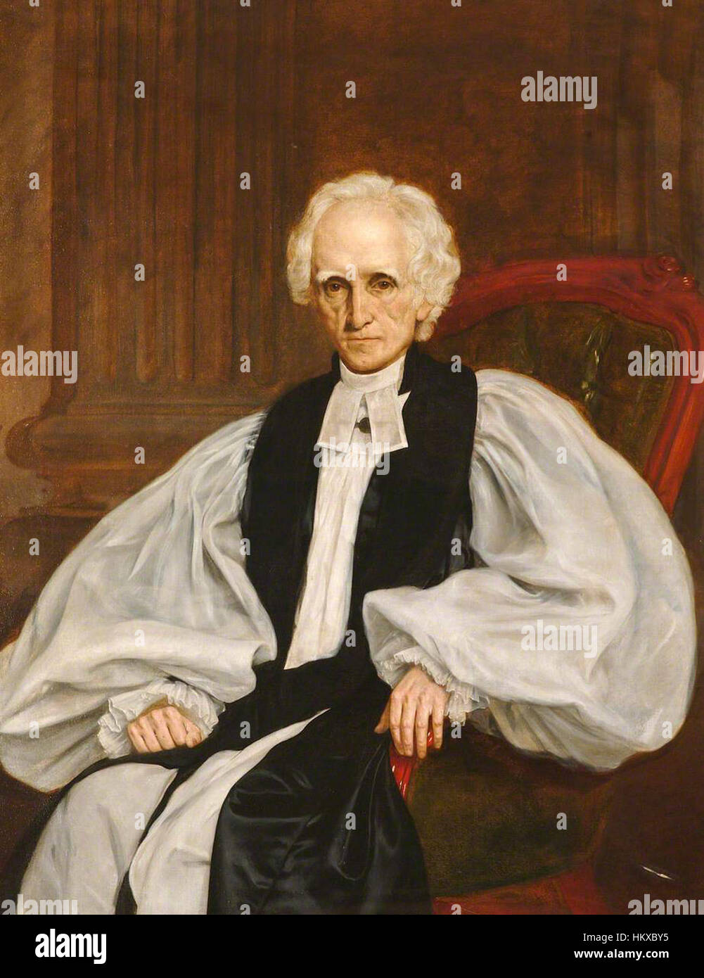 A portrait of Bishop Edward Stanley by Friedrich Bischoff, capturing ...