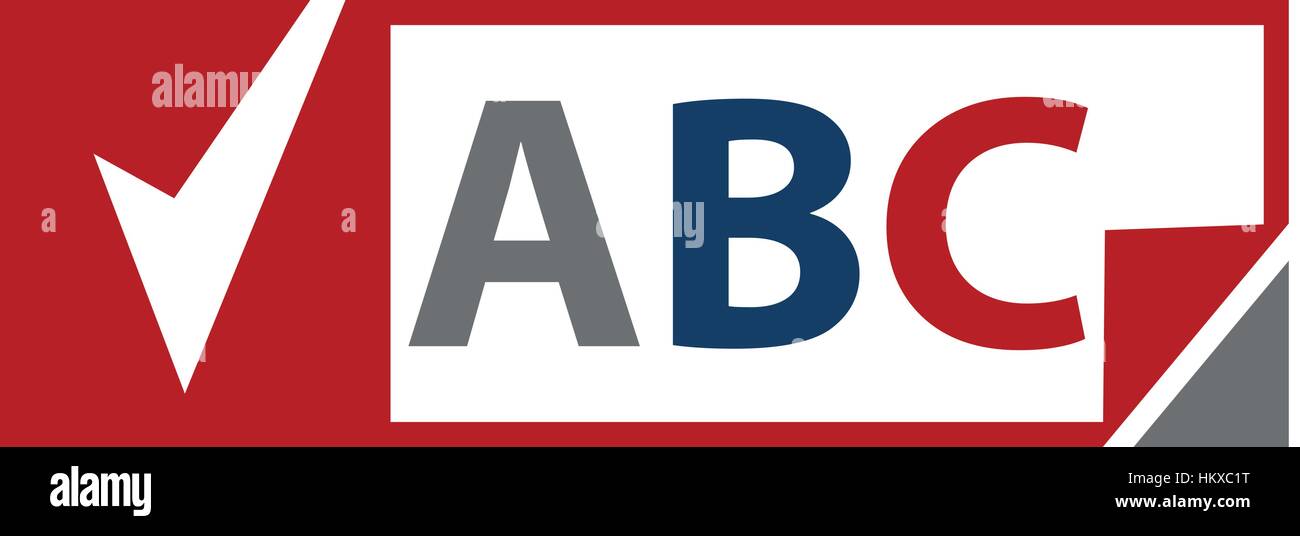 A B C Check Mark Stock Vector Image & Art - Alamy