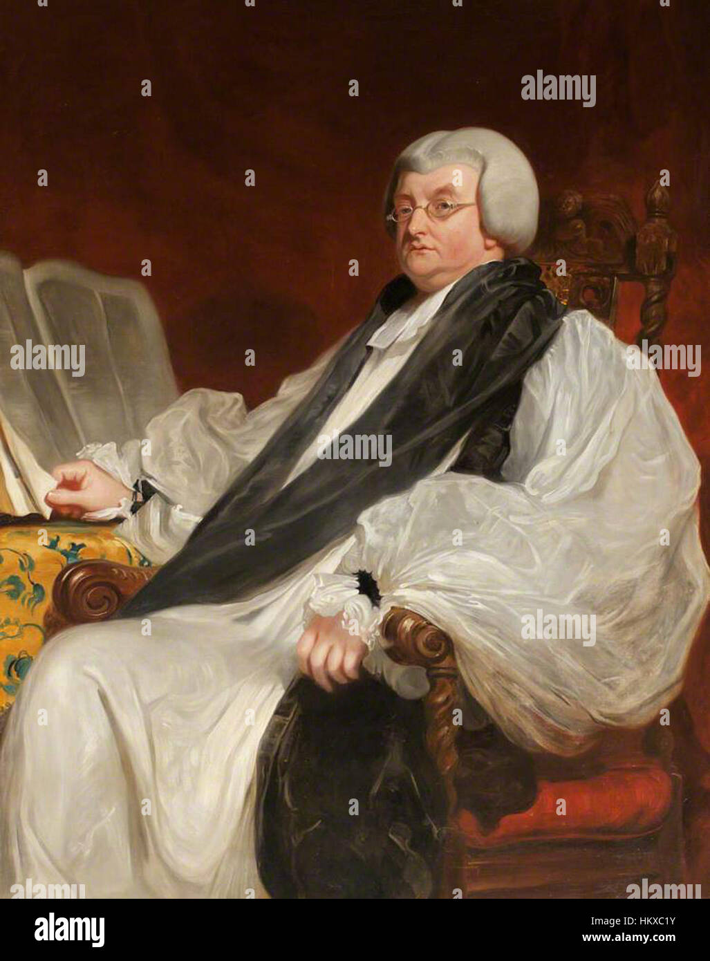 A portrait of Bishop Thomas Burgess, painted in the 18th or 19th ...