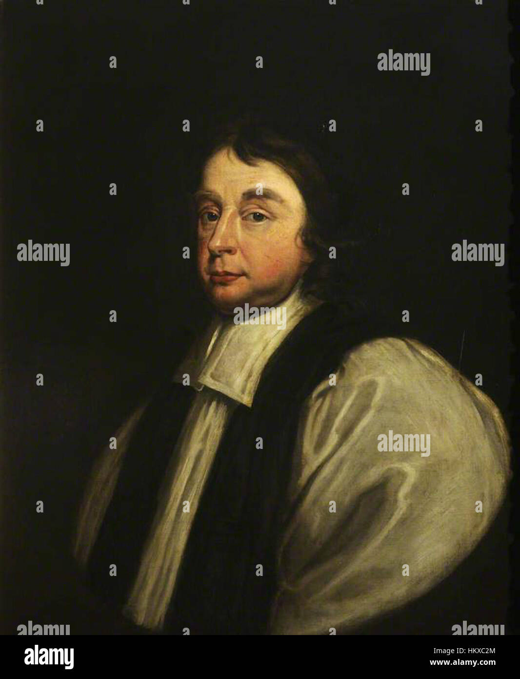 The oil painting of Bishop Thomas White captures a moment of religious ...