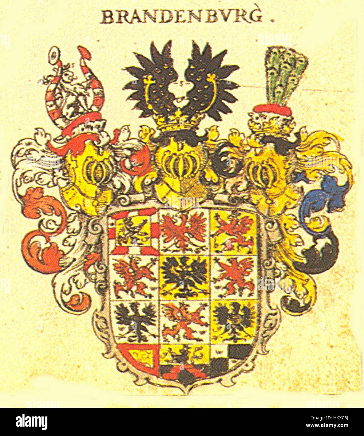 The painting titled 'Brandenburg Siebmacher005' features heraldic art ...