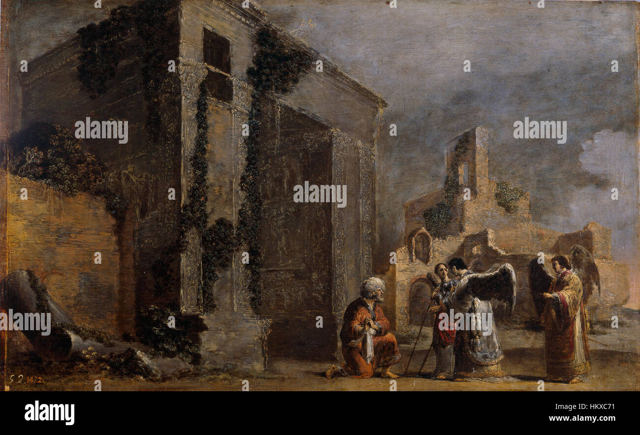 This painting by Bramer depicts the biblical scene of Abraham and the ...