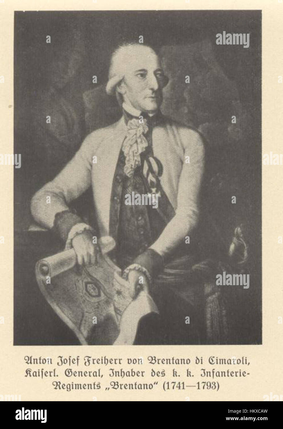 This painting features Anton Joseph Brentano-Cimaroli, a prominent ...